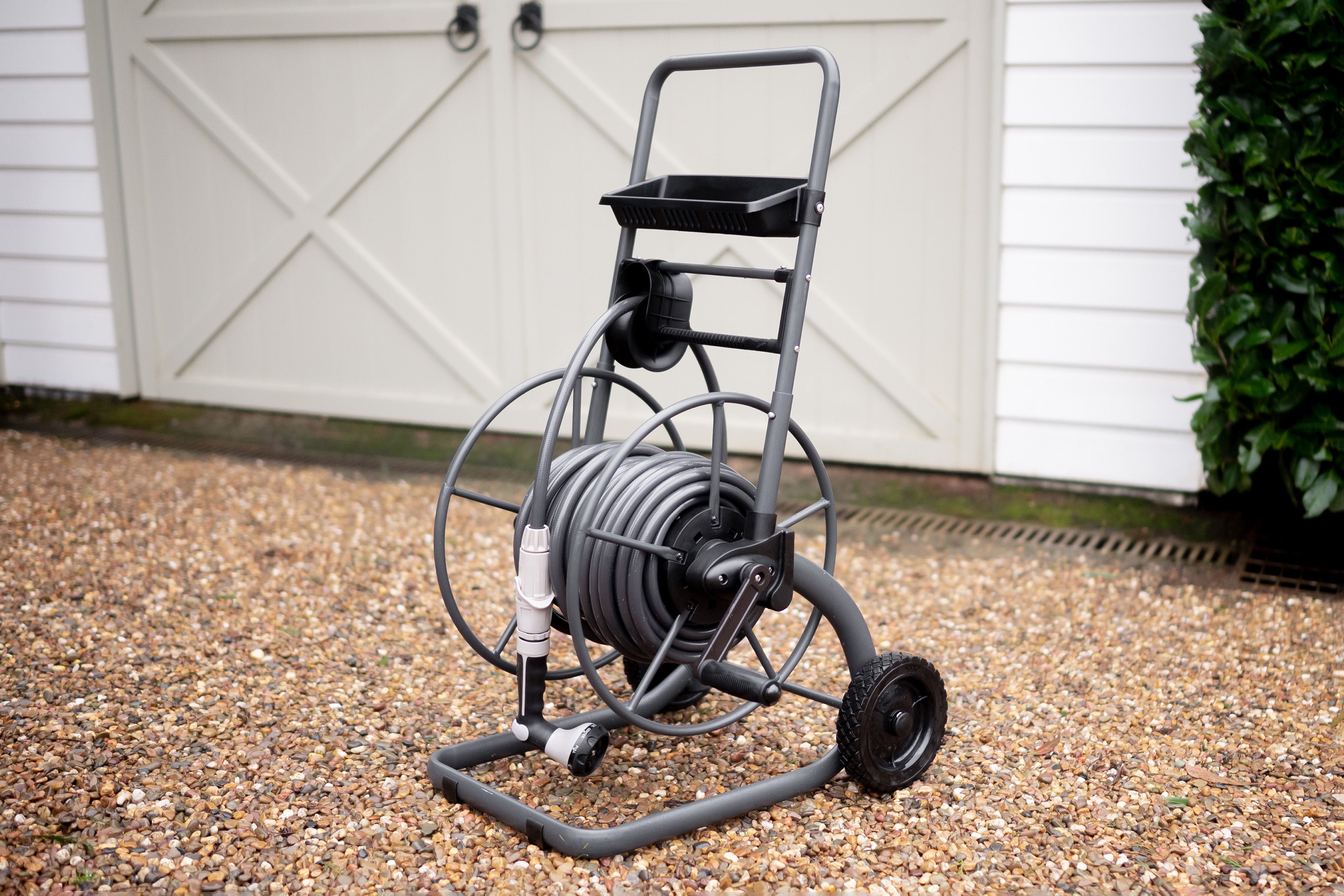 Metal Hose Reel Cart Portable Hose Trolley Hoselink