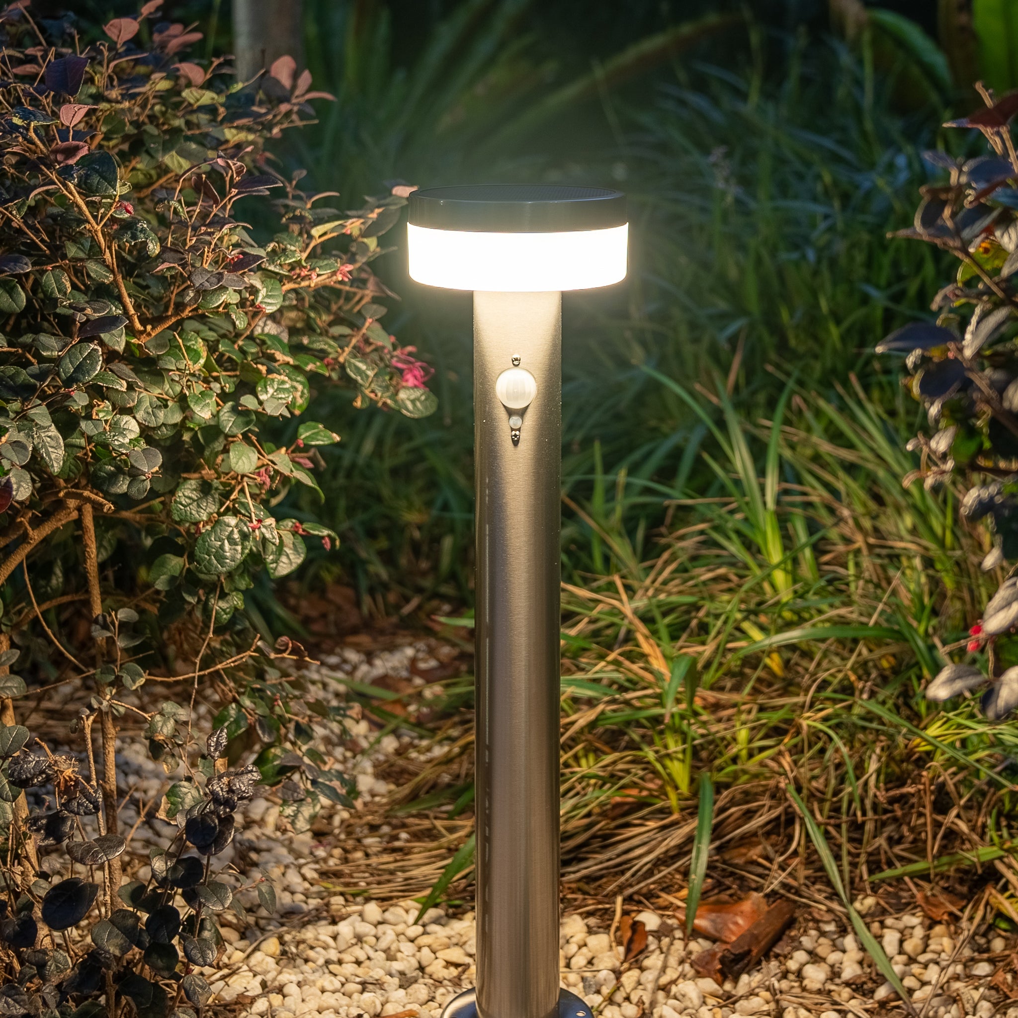 Solar Bollard Light | Motion Sensor | Stainless Steel – Hoselink