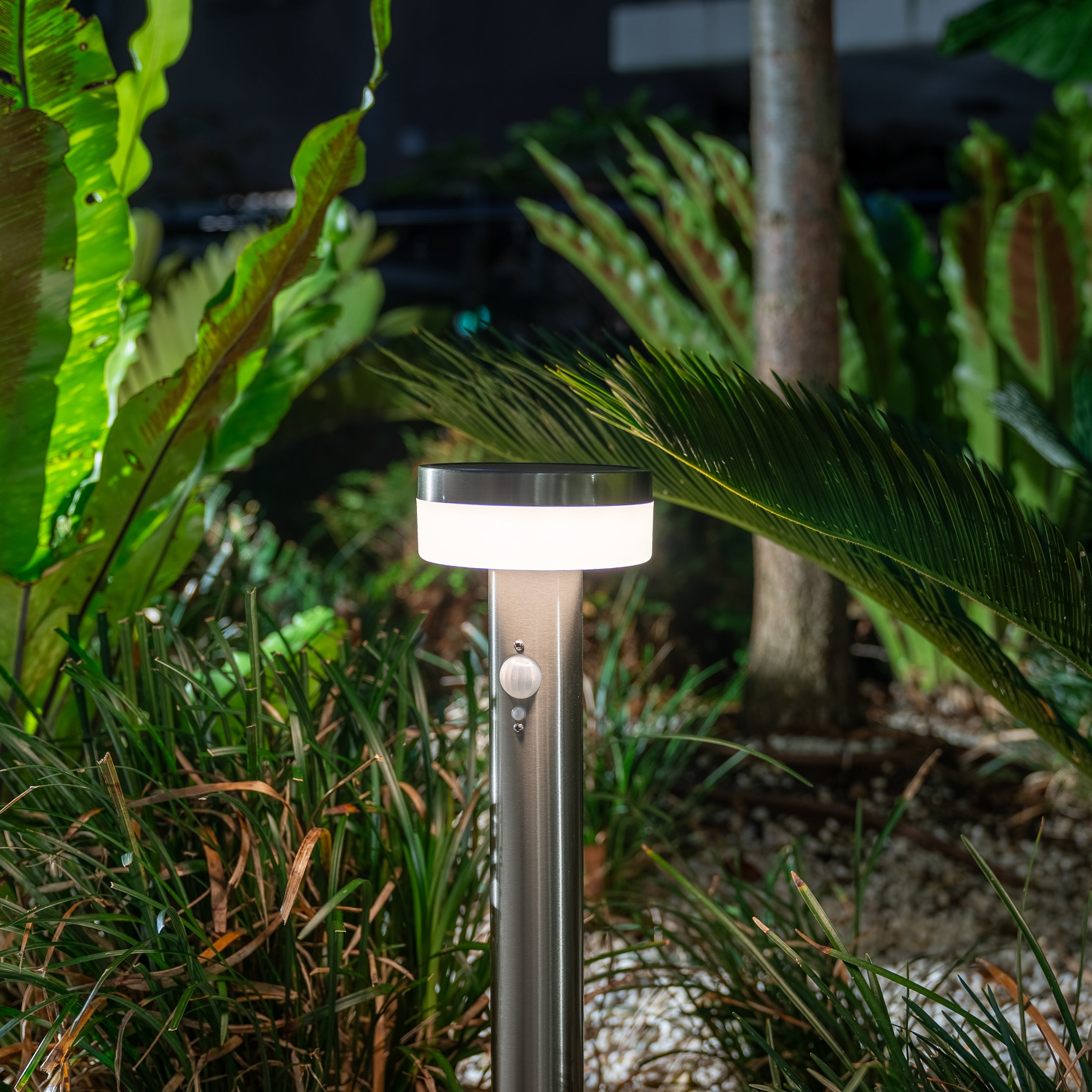 Solar Bollard Light | Motion Sensor | Stainless Steel – Hoselink