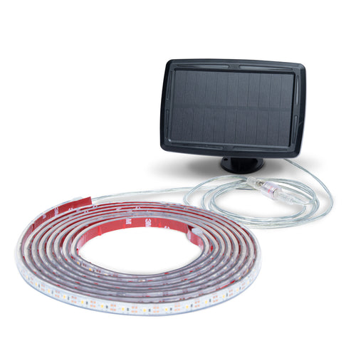 Solar Outdoor LED Strip Lights | 4m Adhesive | Hoselink