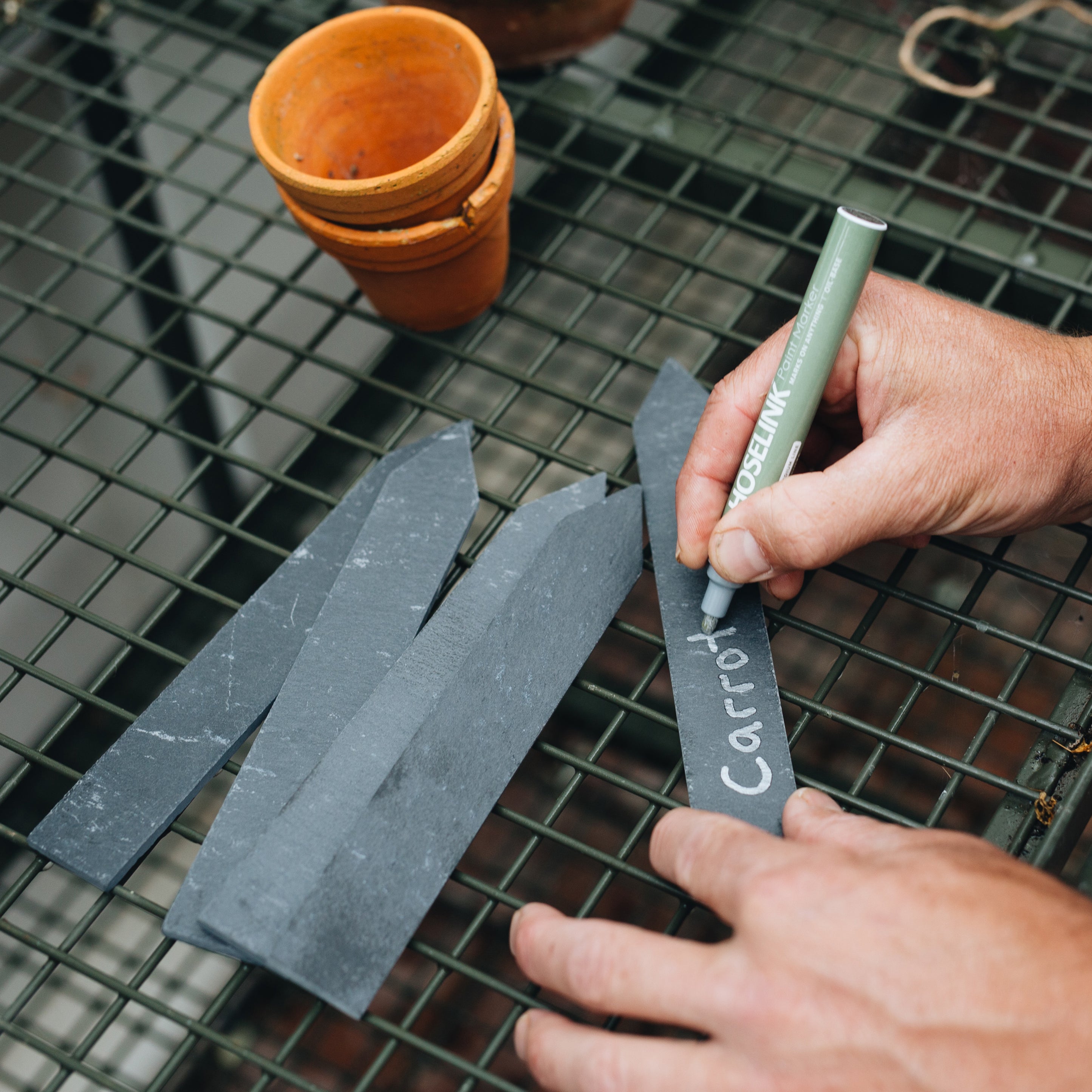 Slate Plant Labels & Marker Pen Bundle | Hoselink