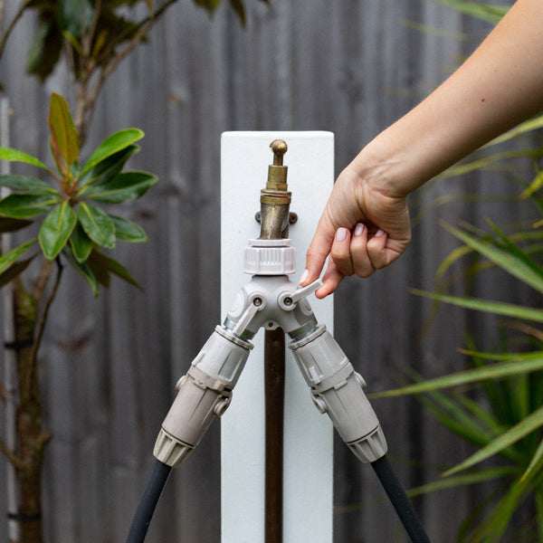 Easy Turn 2-way Double Garden Tap Hose Adapter | Hoselink
